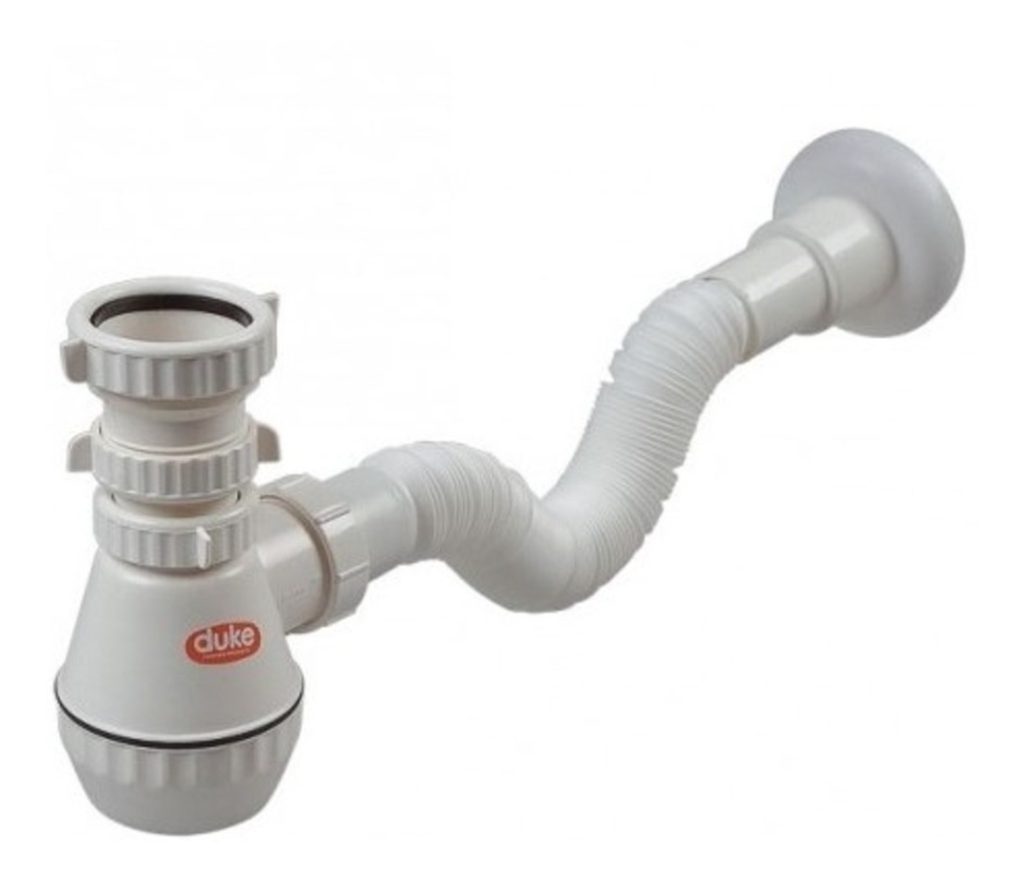 Sifon Simple Pvc Regulable – Duke Color Blanco – Sanitarios Rubio